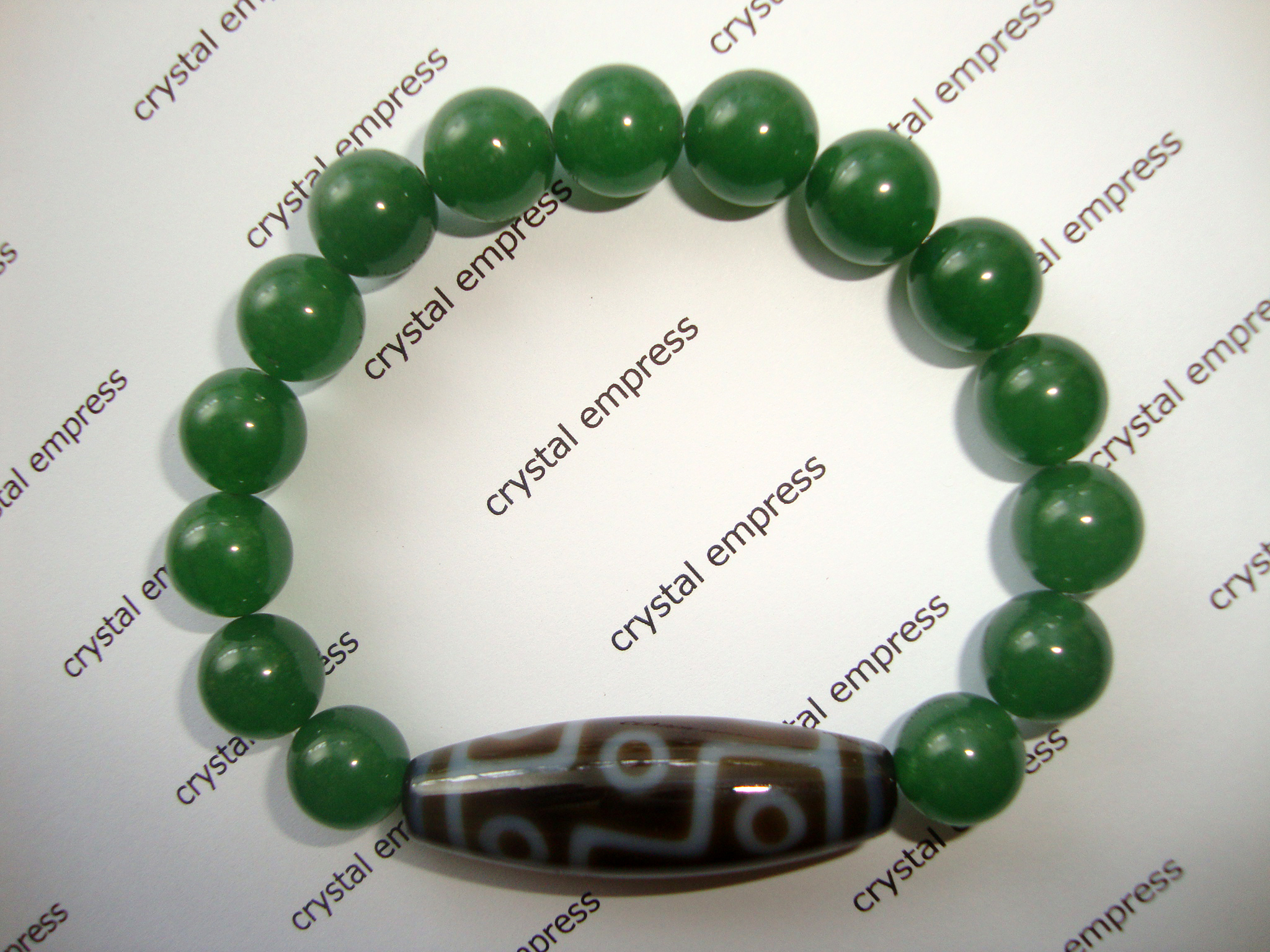9 Eye Dzi with Jade - Crystal Empress Feng Shui Store