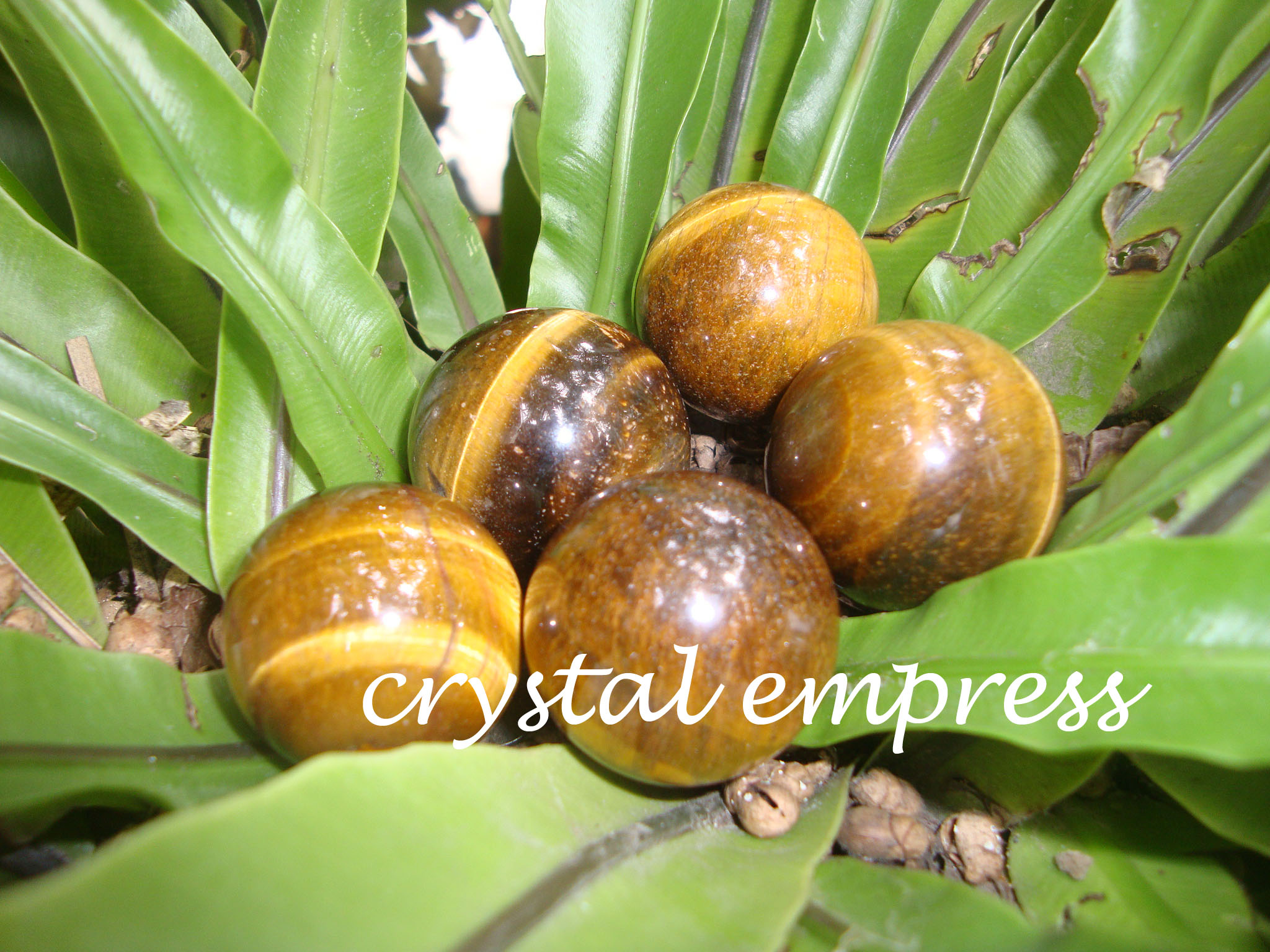 25mm to 28mm Tiger Eye Crystal Ball - Crystal Empress Feng Shui Store
