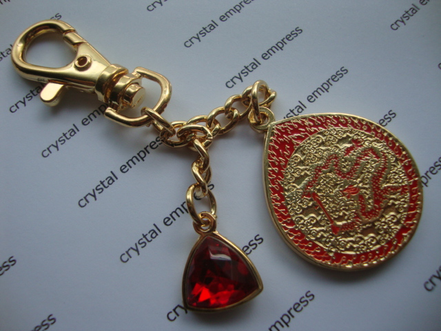 Red Dragon Amulet with Red Jewel - Crystal Empress Feng Shui Store