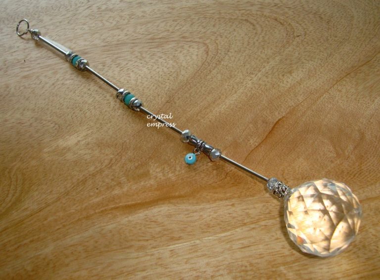 Faceted Crystal Drop with Evil Eye - Crystal Empress Feng Shui Store