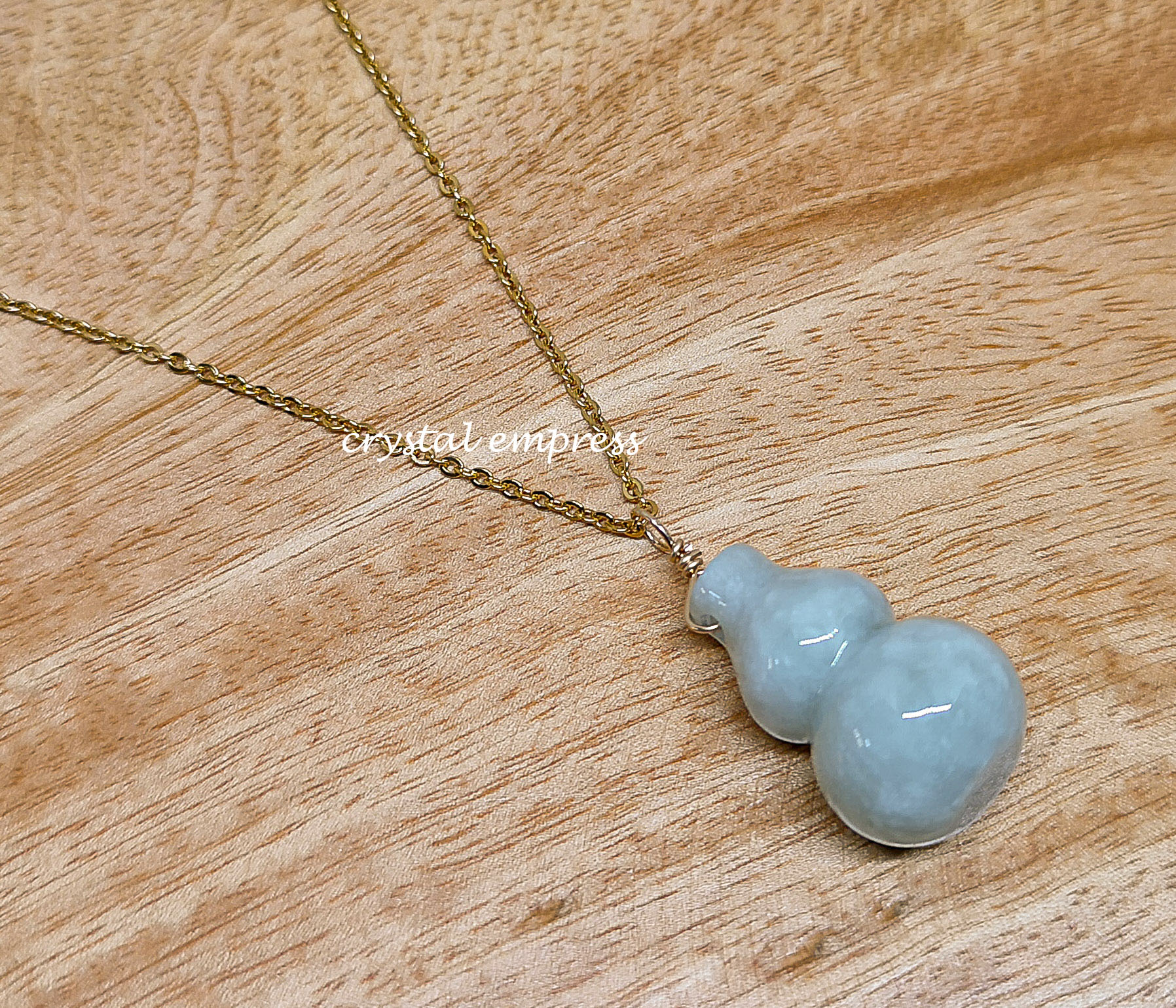 2.3cm Jade Wu Lou Necklace (Good Health) - Crystal Empress Feng Shui Store