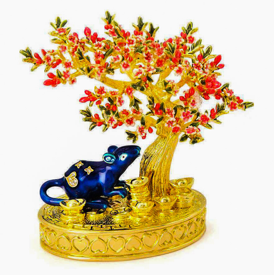 2021 Bejeweled Peach Blossom – Rat - Crystal Empress Feng Shui Store