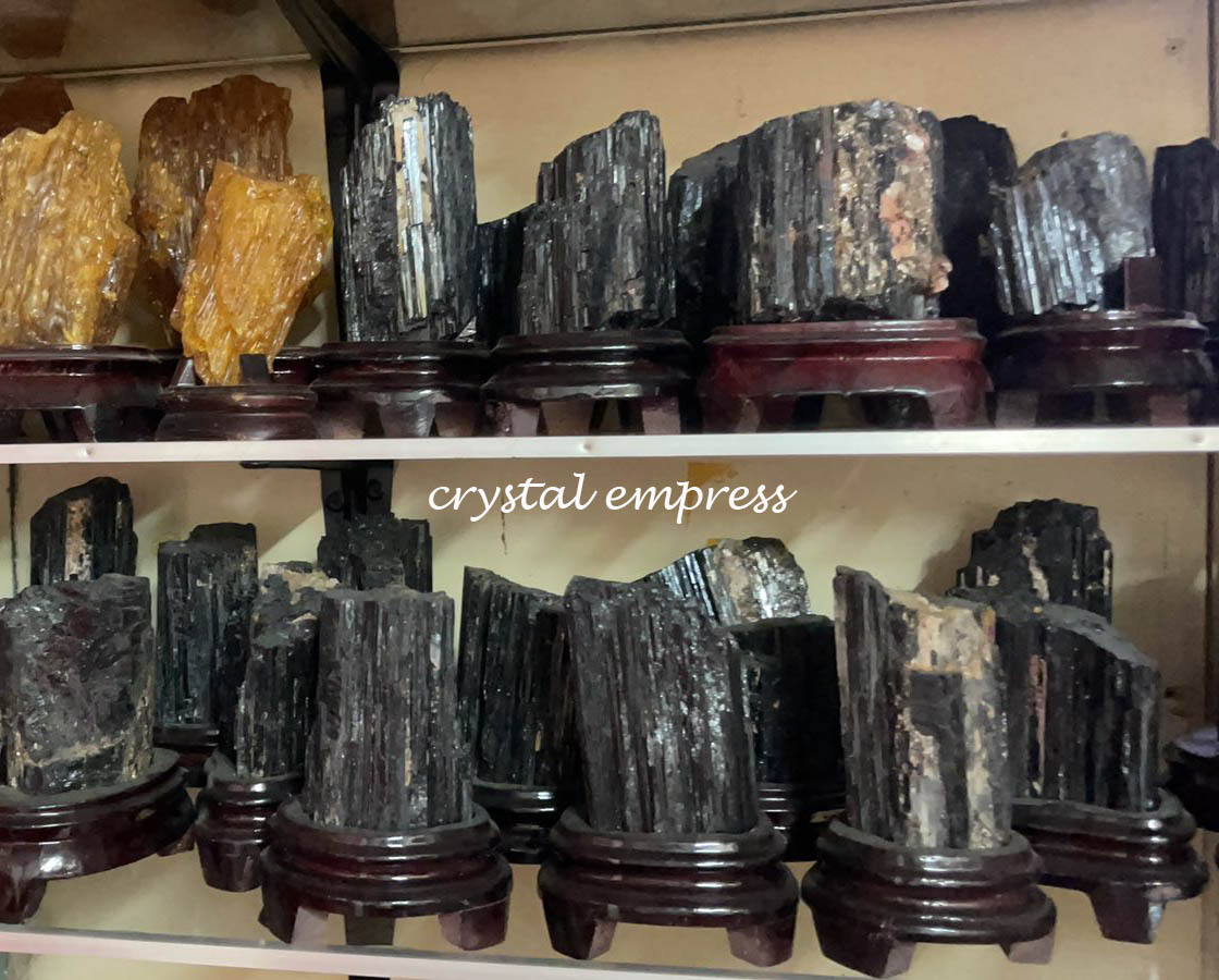 Black Tourmaline Geode (500 grams – 1.2 Kilos) - Crystal Empress Feng ...