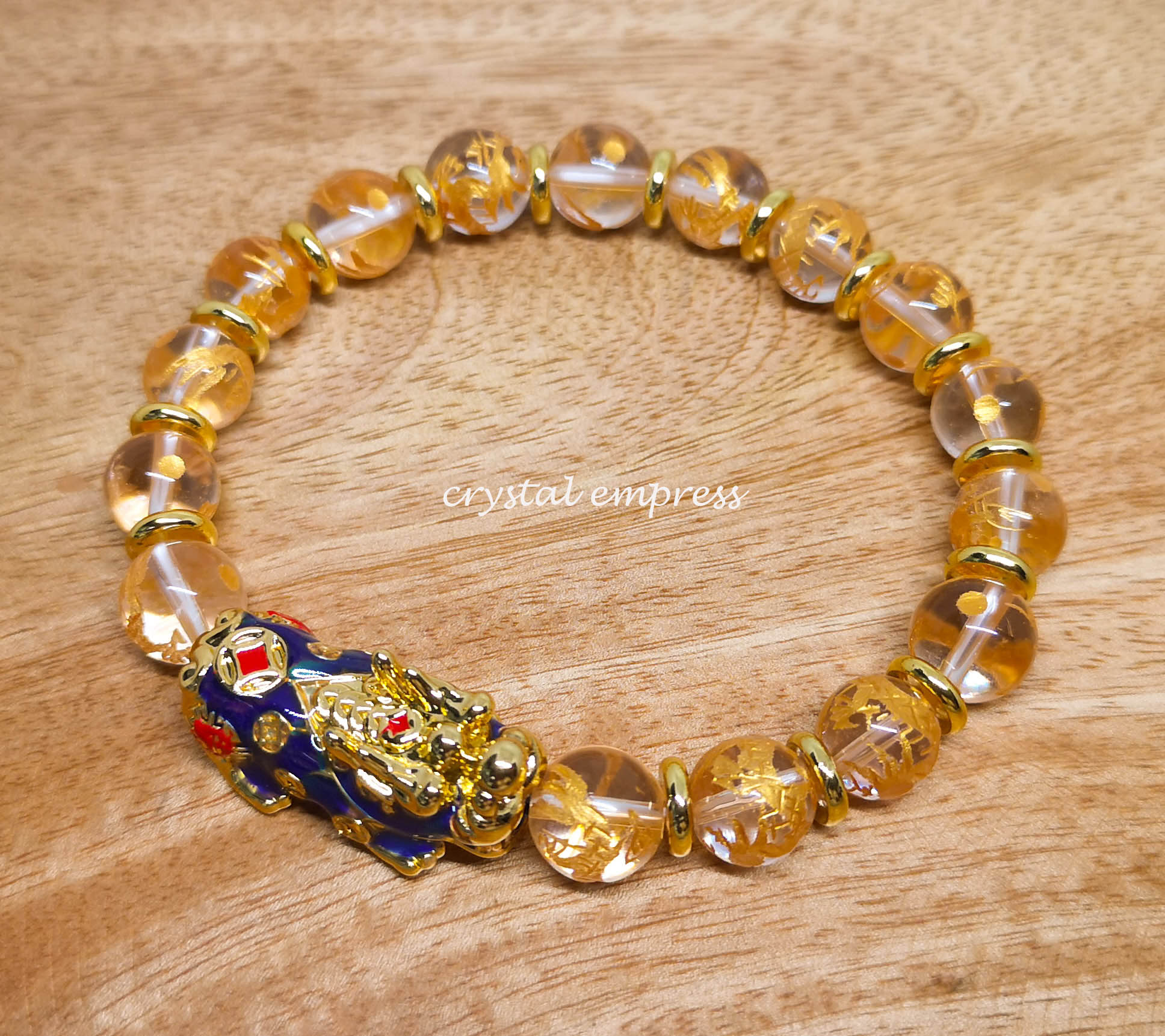 High Grade Clear Quartz Dragon with Color Changing Pi Yao Infinity ...