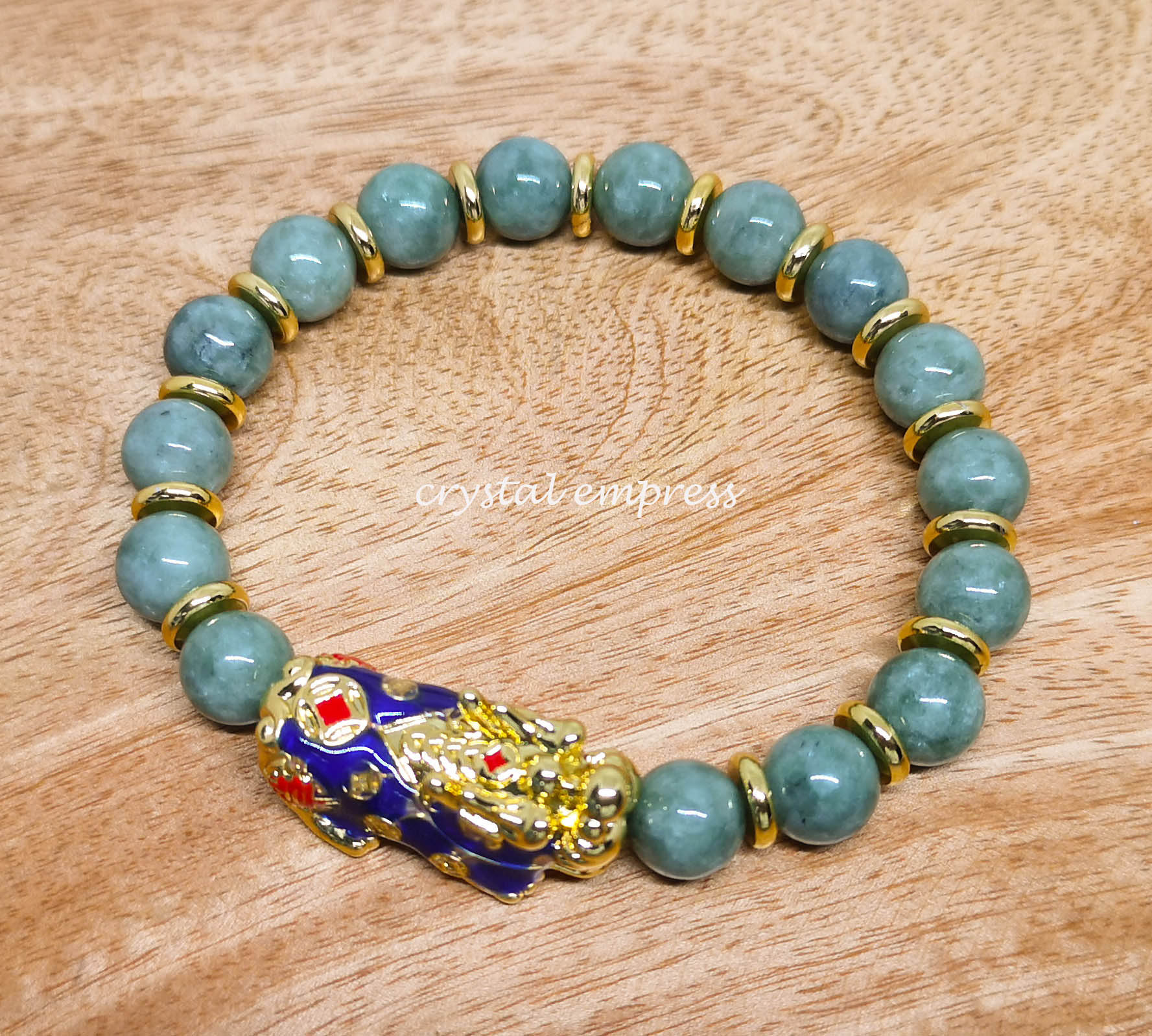 High Grade Jade with Color Changing Pi Yao Infinity Bracelet - Crystal ...