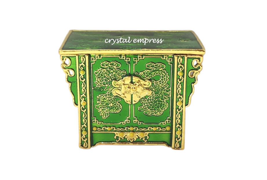 2025 Treasure Chest with Double Dragon – Green - Crystal Empress Feng ...
